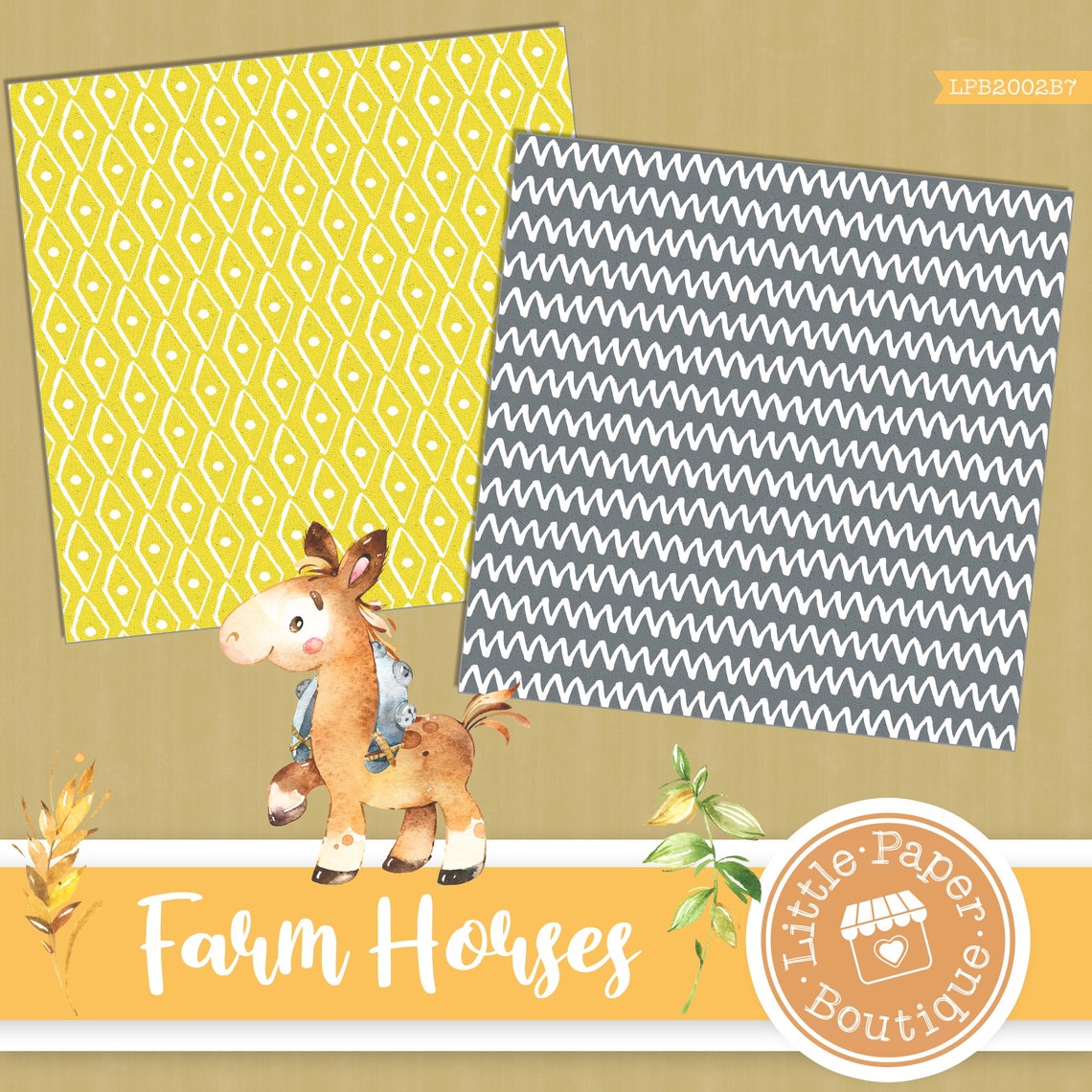 Farm Digital Paper Farm Animal Digital Paper Animal Digital - Etsy