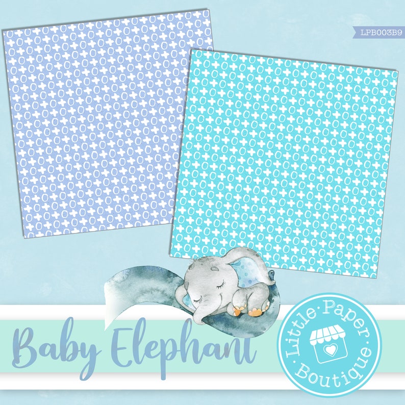 Elephant Digital Paper Baby Elephant Digital Paper Baby - Etsy