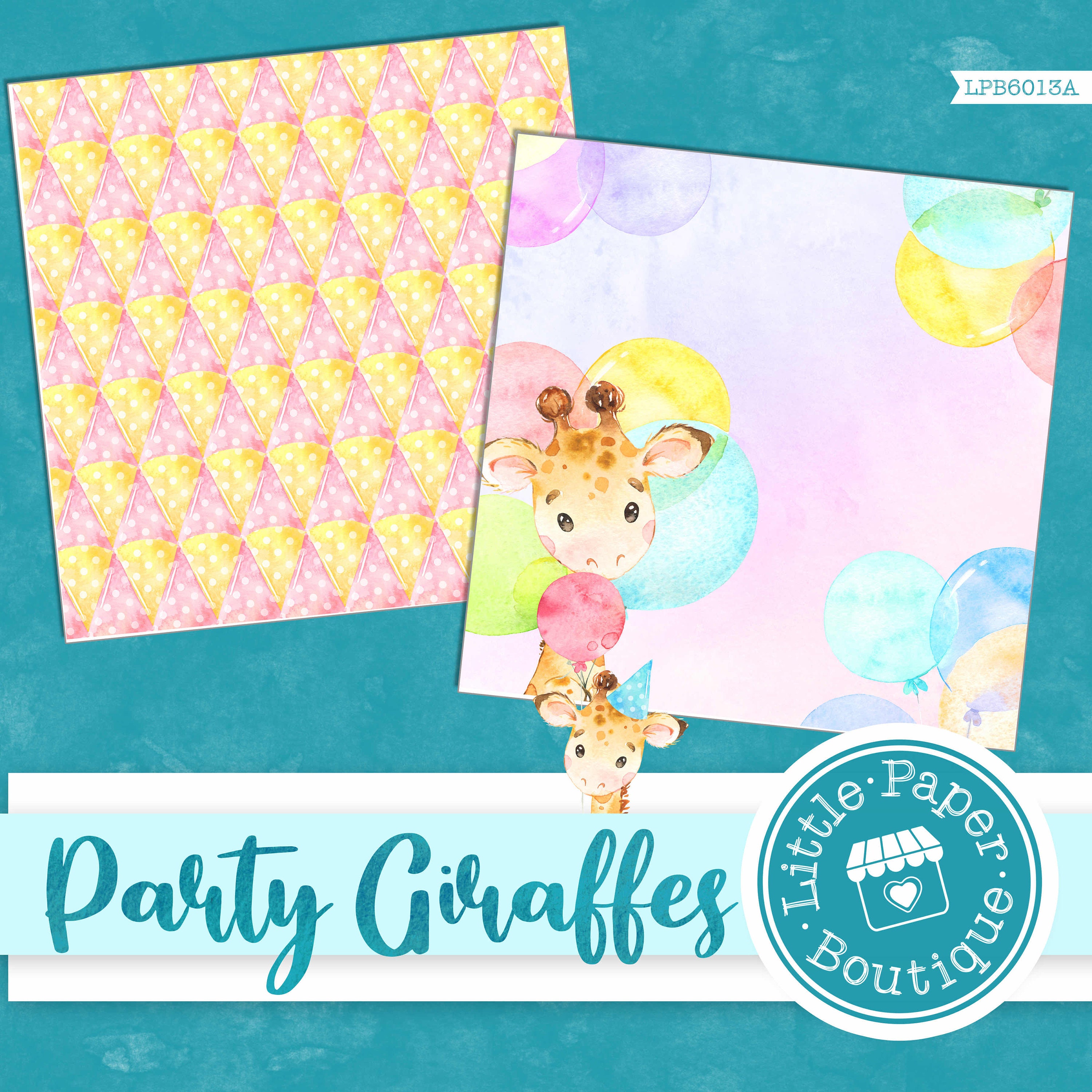 Baby Giraffe Digital Papers Pastel Baby Shower Baptism - Etsy