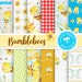 Bumble Bee Digital Papers Honeybee Digital Patterns Bee | Etsy