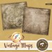 Digital Antique Map Printable Antique Old Map Double Hemisphere Circa ...