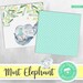 Baby Boy Digital Paper, Baby Shower Scrapbook, Blue & Grey Elephant ...