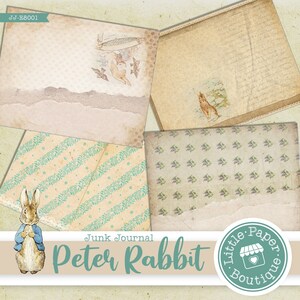 Peter Rabbit by Beatrix Potter Digital Junk Journal Background Papers ...