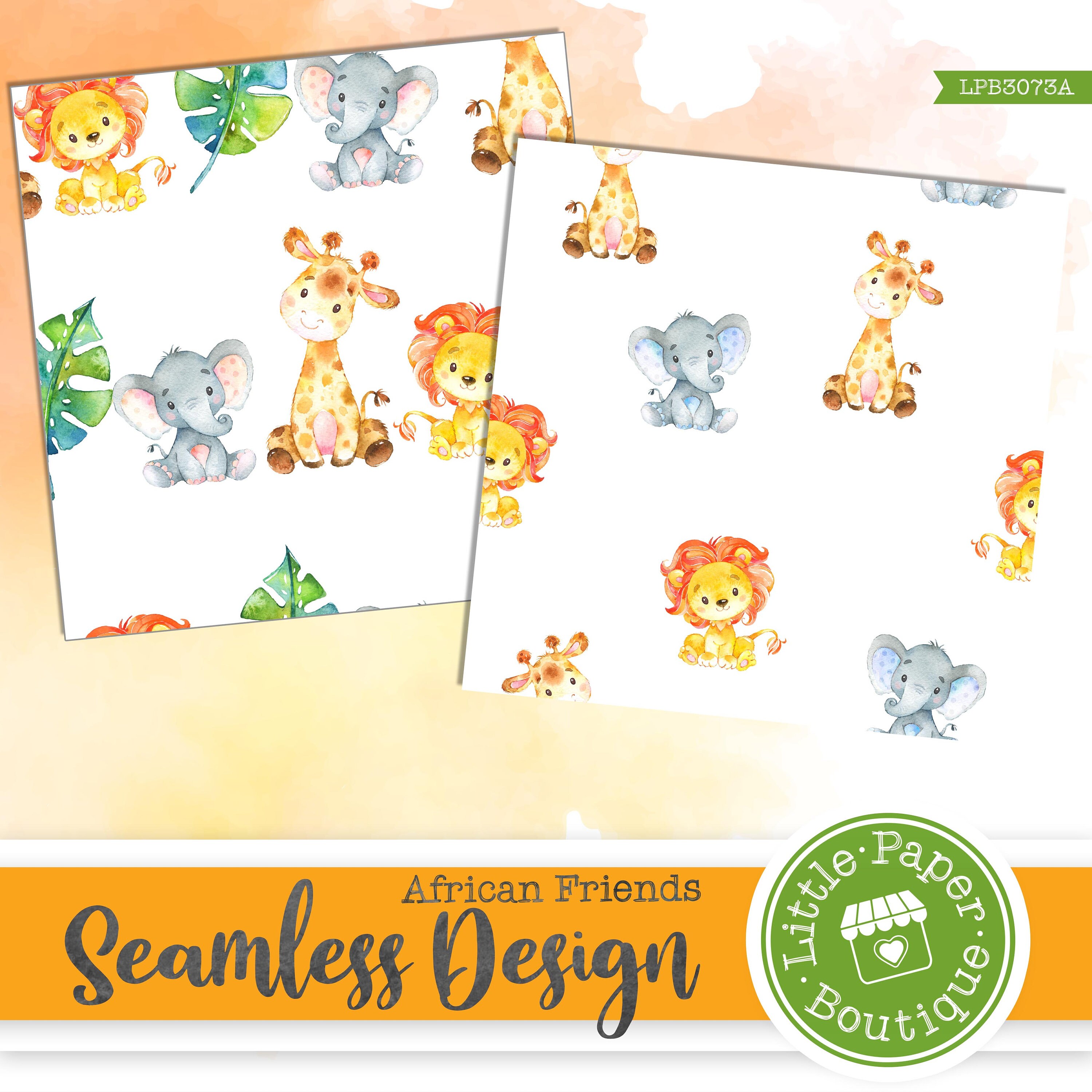 Safari Digital Papers Pack Printable Sheets Scrapbooking | Etsy