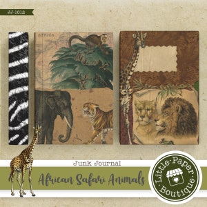 Savannah Africa Animals Safari Digital Junk Journal Kit (FULL KIT) With ...