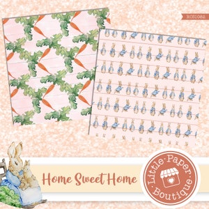 SEAMLESS Peter Rabbit by Beatrix Potter Digital Backgrounds A4 & Letter ...