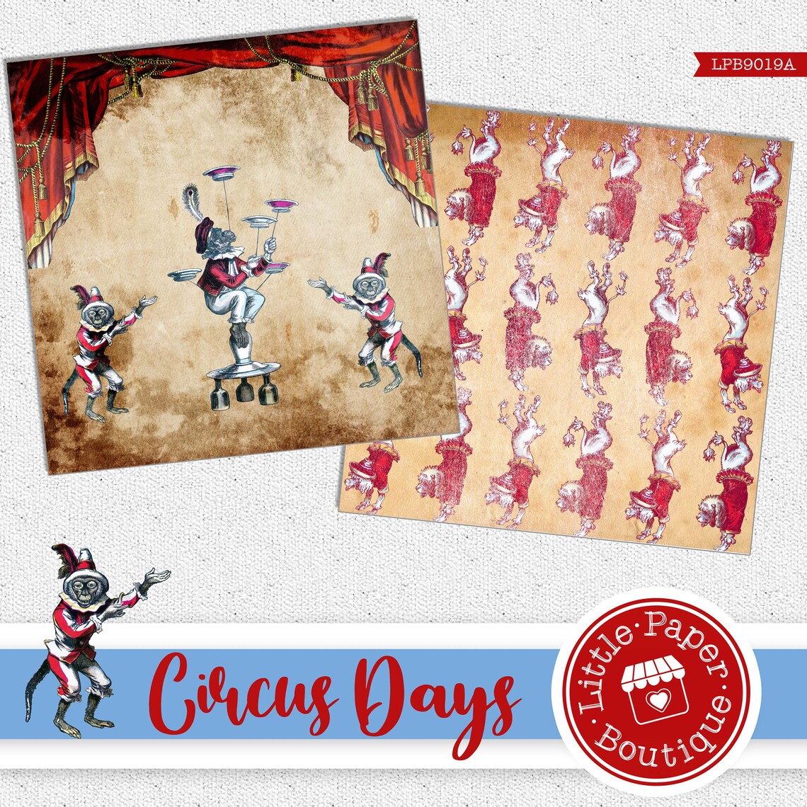 Vintage Circus Paper Pack Circus Digital Paper Circus - Etsy