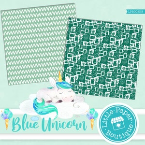 Unicorn Digital Paper,scrapbook Paper, Whimsical Digital Paper, Unicorn ...