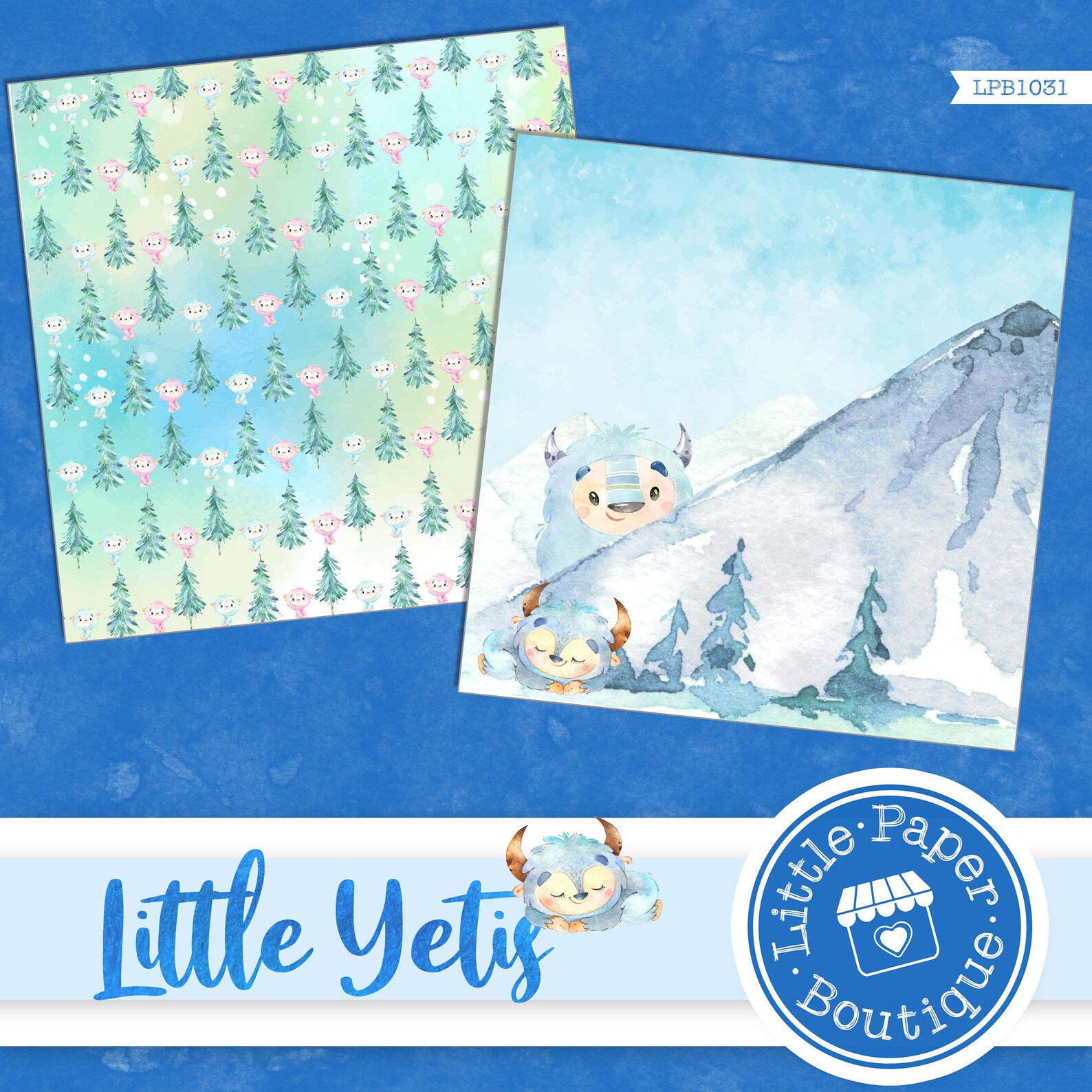 Yeti Digital Paper Abominable Snowman Paper Big Foot - Etsy