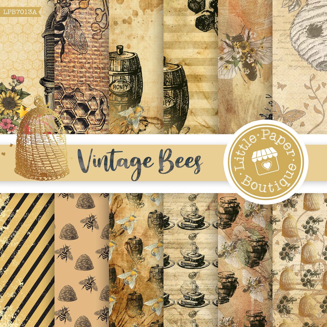 Busy Bee Digital Paper, Scrapbook Papers, Background, Polka Dots ...