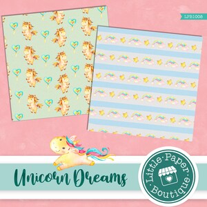 Unicorn Digital Paper,scrapbook Paper,unicorn Digital,unicorn Papers ...