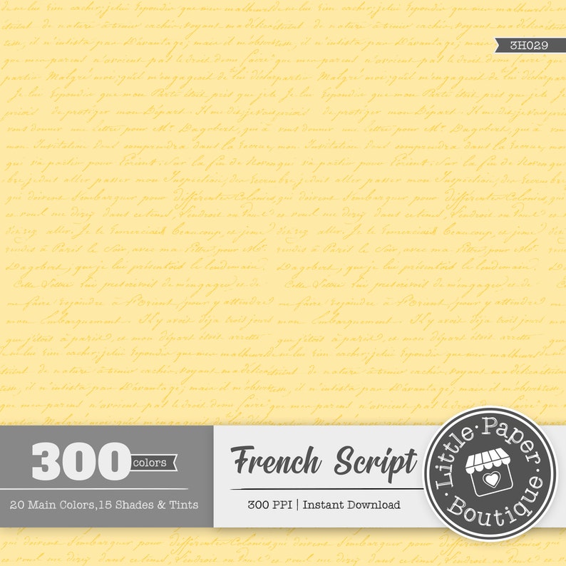 300 French Writing Papers in 12 Inch 300 Dpi Planner Paper - Etsy