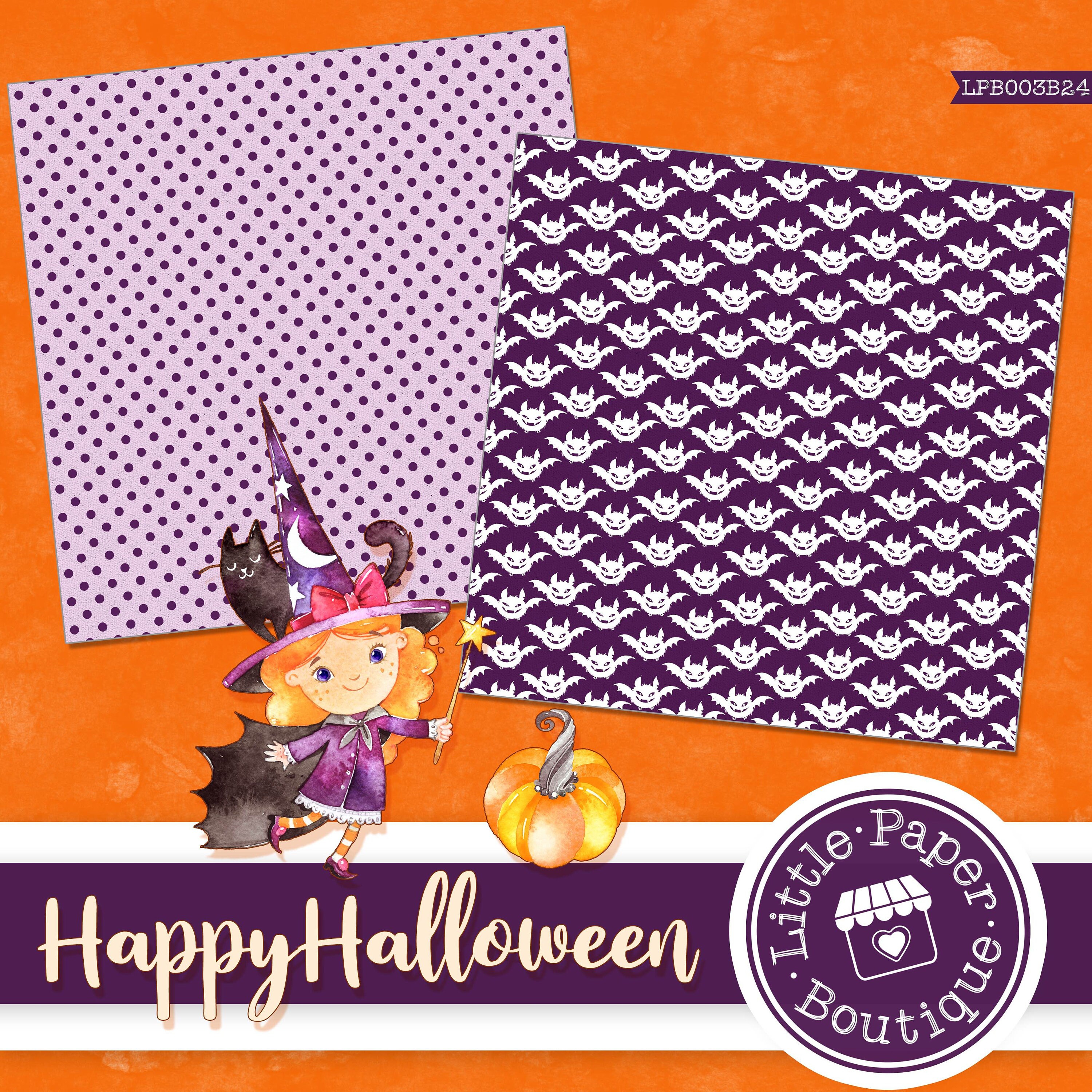 Halloween Digital Paperhalloween Papershalloween - Etsy