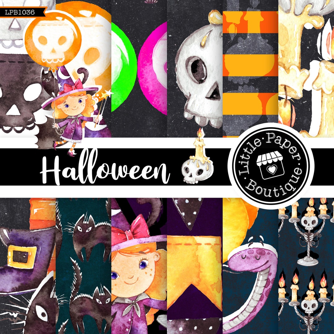 Halloween Background,bat Digital Paper,skull Digital Paper,gothic ...