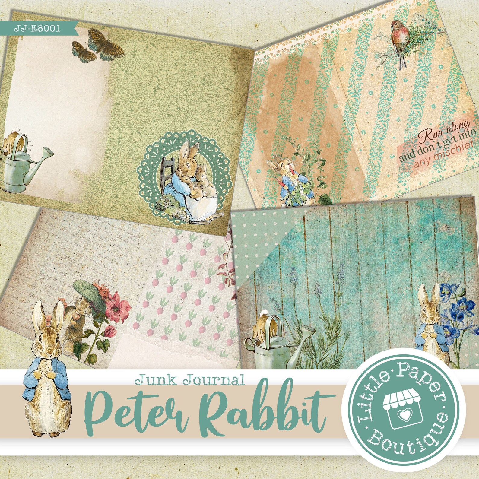 Peter Rabbit by Beatrix Potter Digital Junk Journal Clipart - Etsy