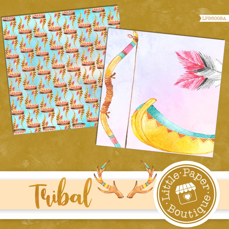 Tribal Paper Pack Native American Digital Backgrounds Tribal - Etsy