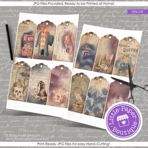 The Wizarding World Magical Digital Gift Tags Printable, Vintage ...