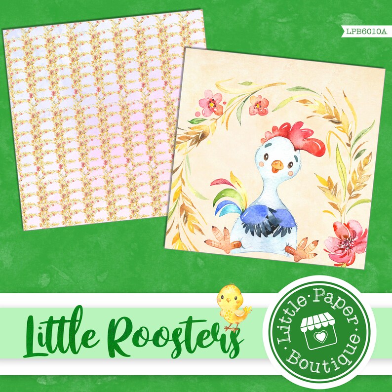 Chicken Digital Paper Printable Paper Farm Pattern Chicken - Etsy