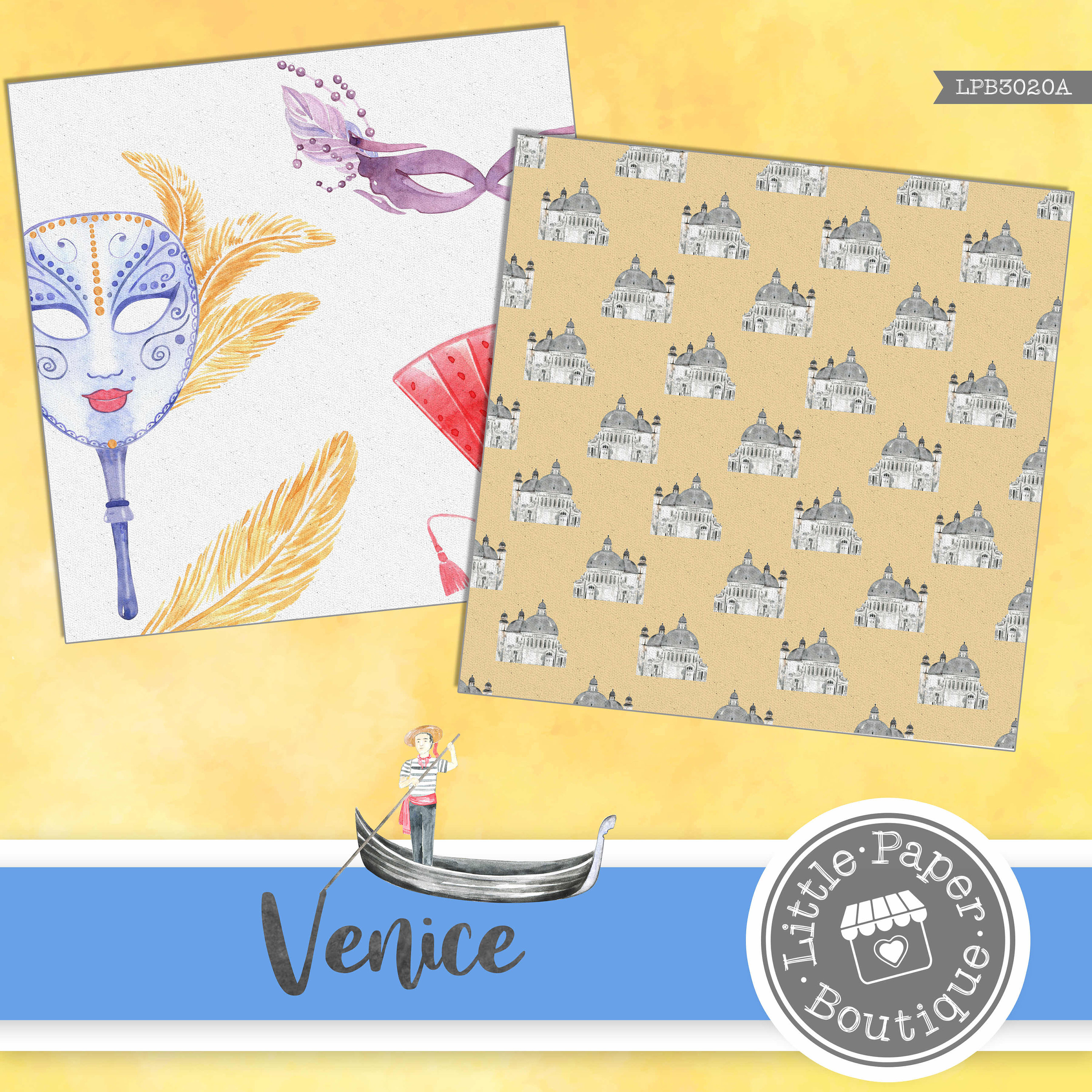 Venice Digital Paper Italy Digital Paper Pack Мask Digital - Etsy
