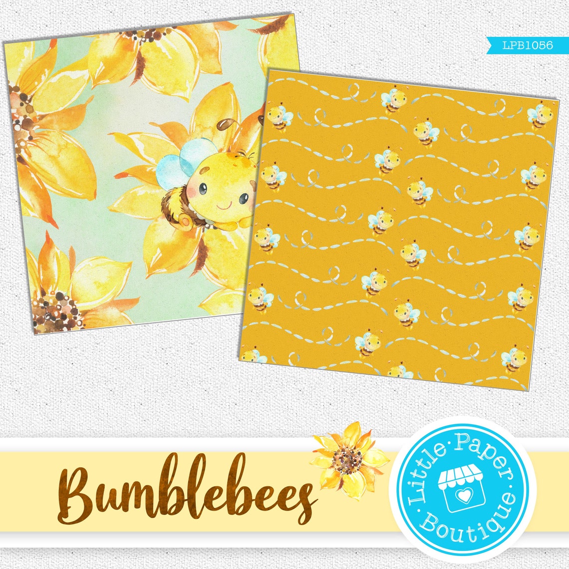 Bumble Bee Digital Papers Honeybee Digital Patterns Bee | Etsy