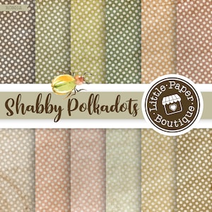 Vintage Polka Dots Digital Paper, Retro Scrapbook Paper, Polka Dot ...