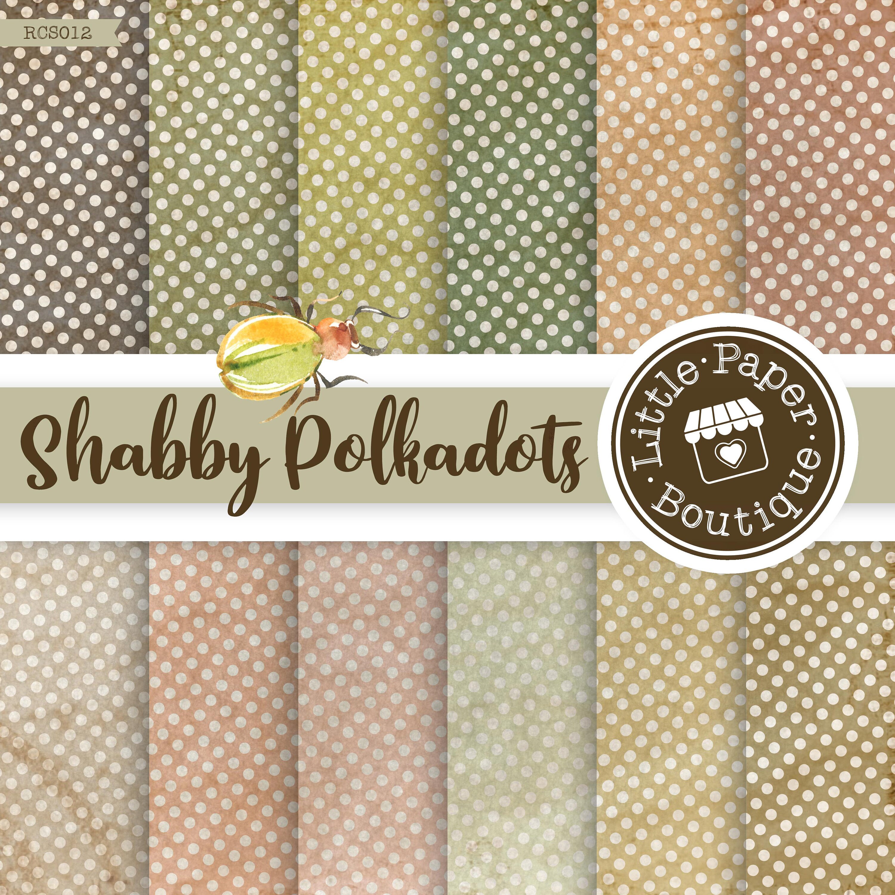 Vintage Polka Dots Digital Paper Retro Scrapbook Paper Polka - Etsy