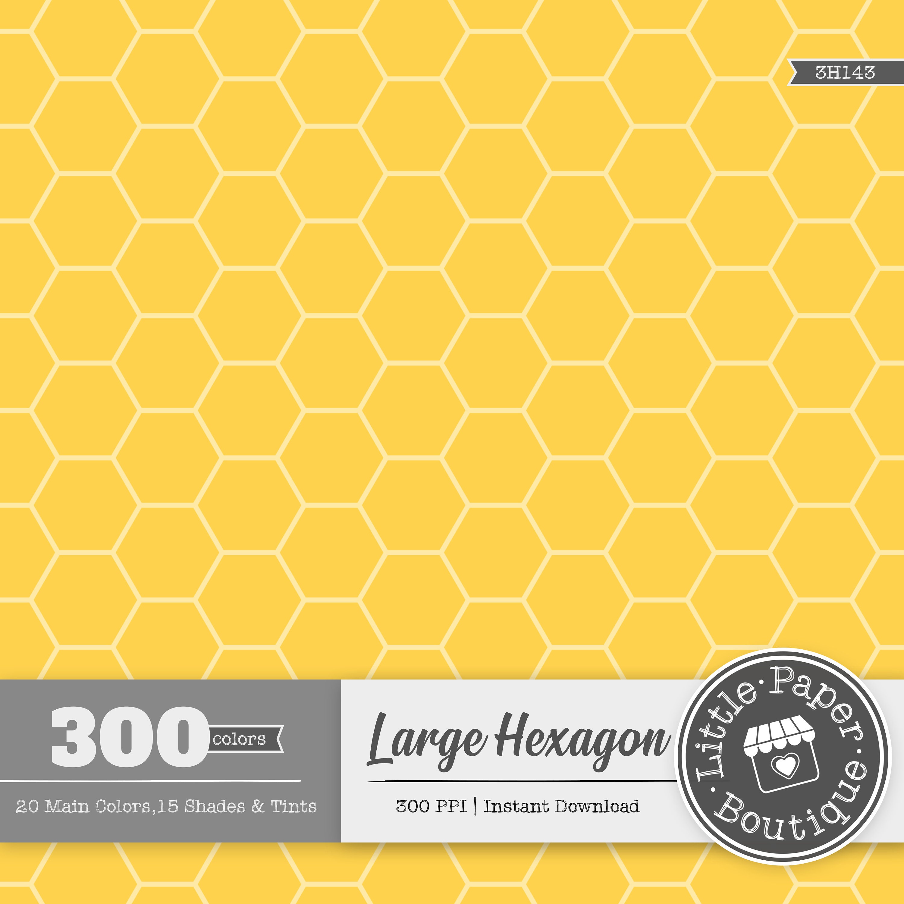 Honeycomb Digital Paper 100 Rainbow Colors Hexagon Hex Bee - Etsy