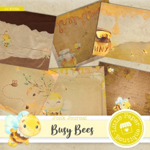 Honeybees Buzzing Digital Junk Journal Kit (FULL KIT) With Scrapbook ...