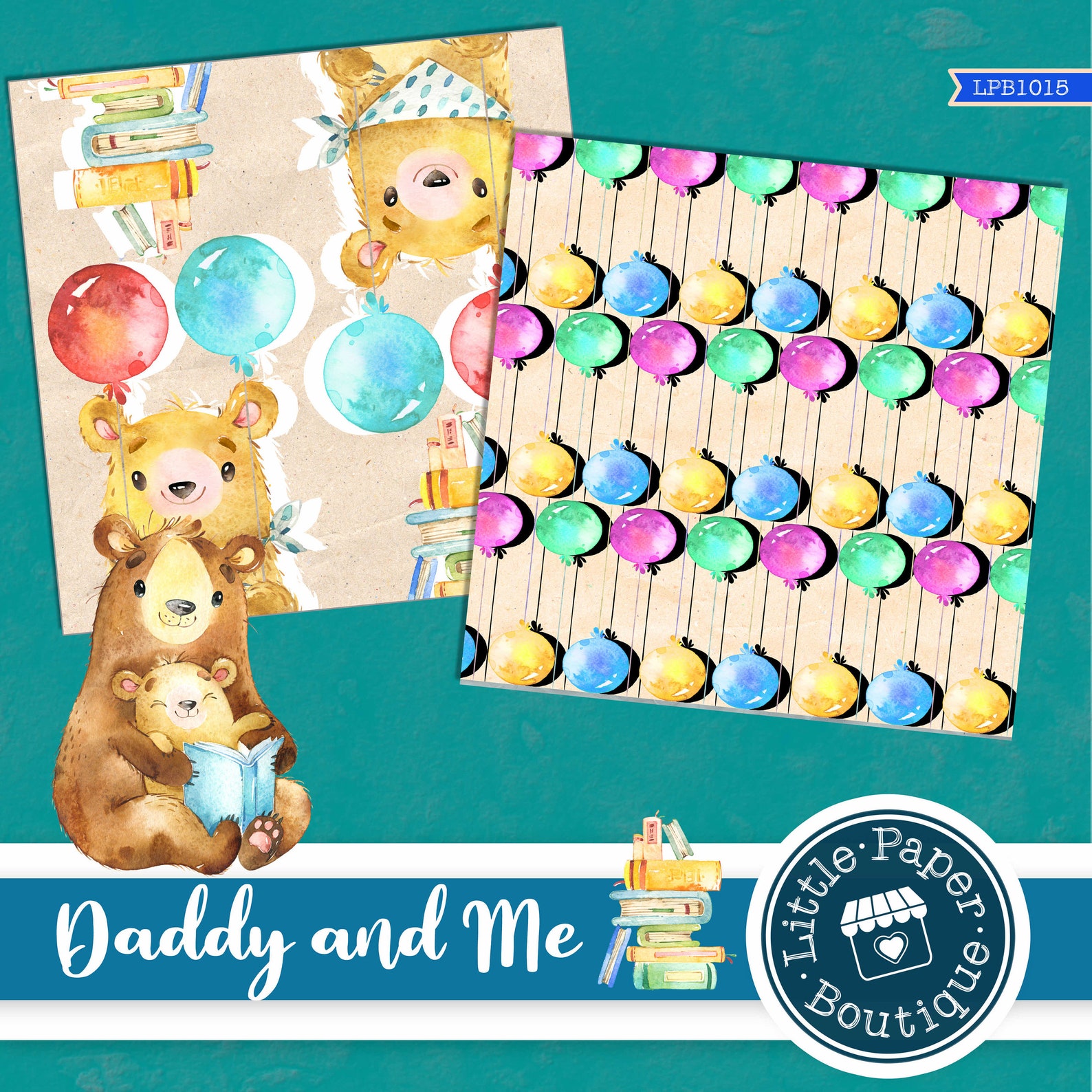 Teddy Bear Digital Paper Teddy Bears Digital Scrapbook | Etsy