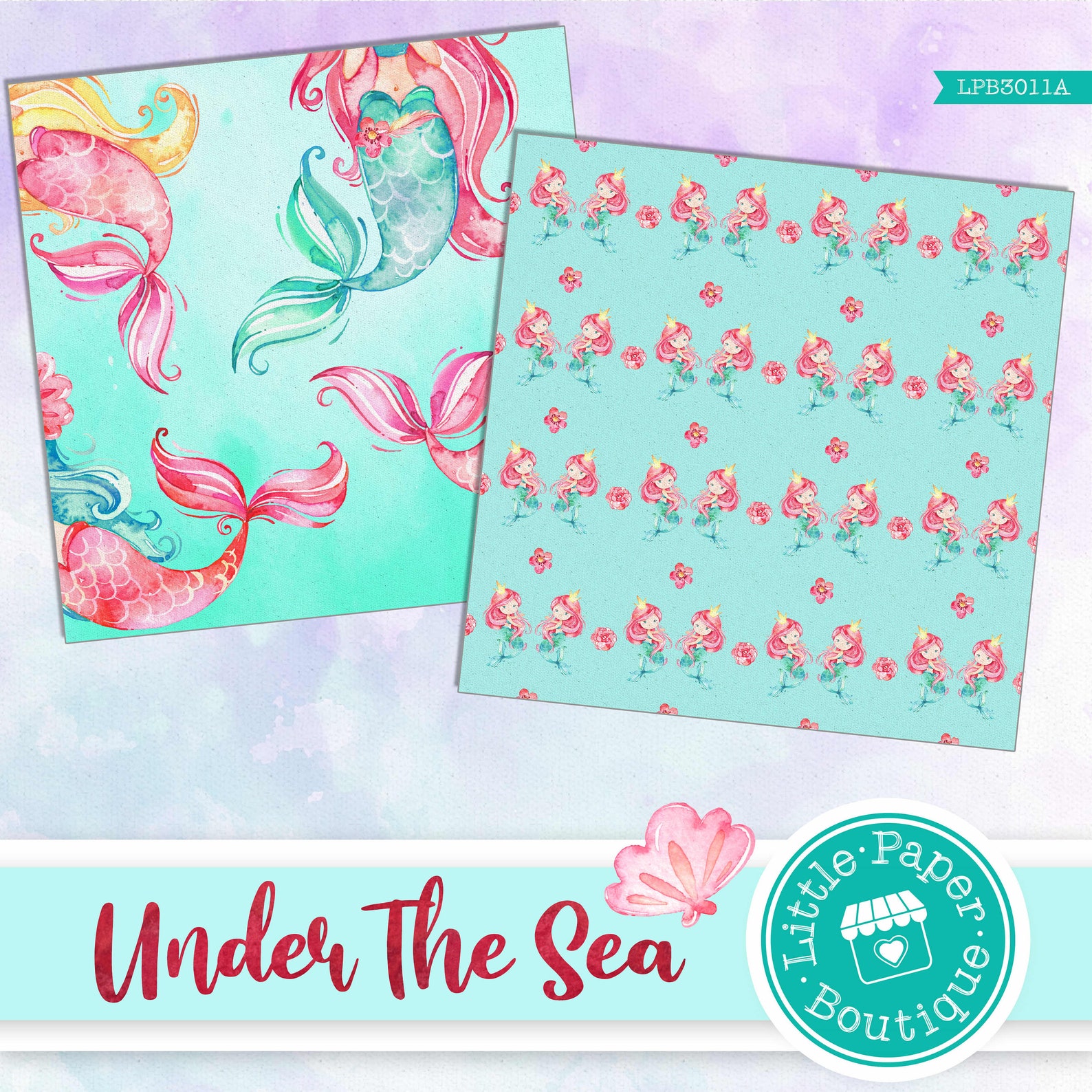 Mermaid Digital Papers Mermaid Papers Mermaids Princess - Etsy