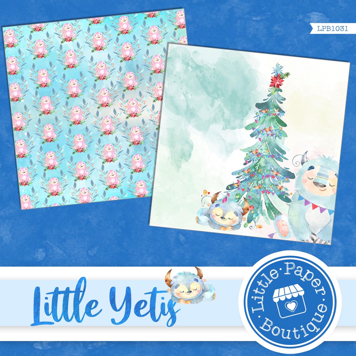 Yeti Digital Paper Abominable Snowman Paper Big Foot - Etsy