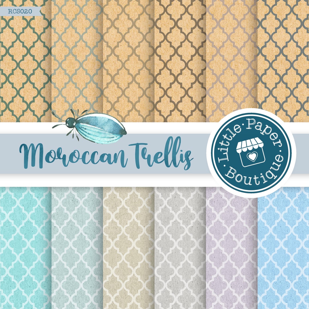 Moroccan Digital Paper Background Scrapbooking Printable Paper Pack ...