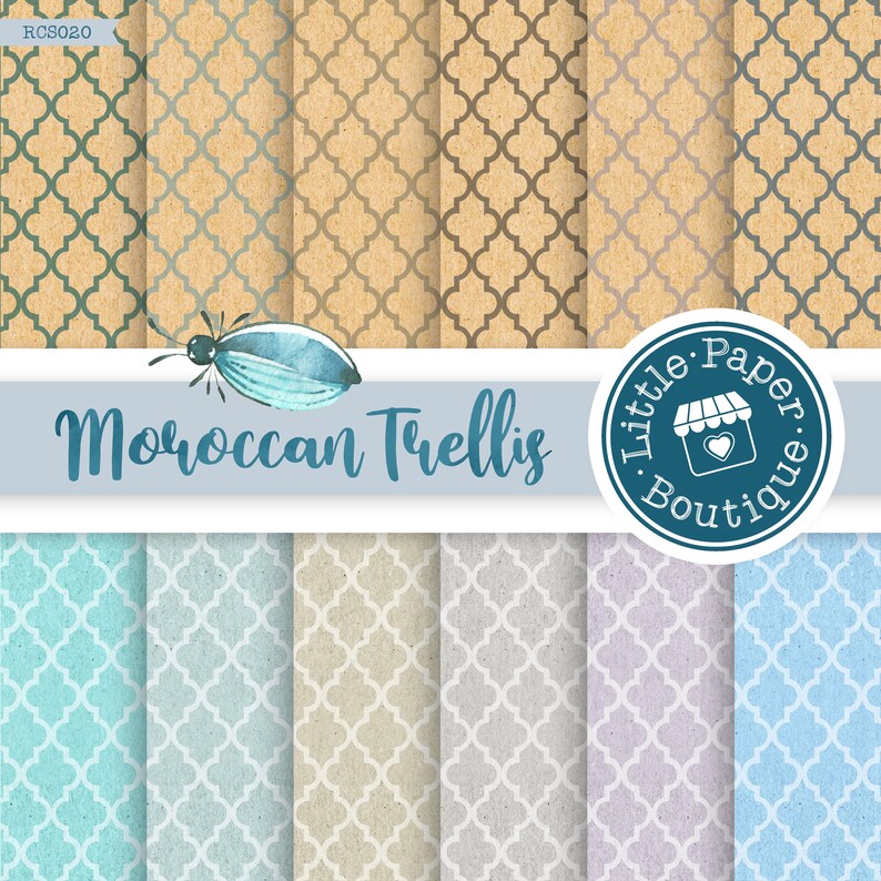 Moroccan Digital Paper Background Scrapbooking Printable Paper | Etsy