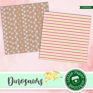 Dinosaur Quarantine Digital Scrapbook Paper. Social Distancing Jurassic ...