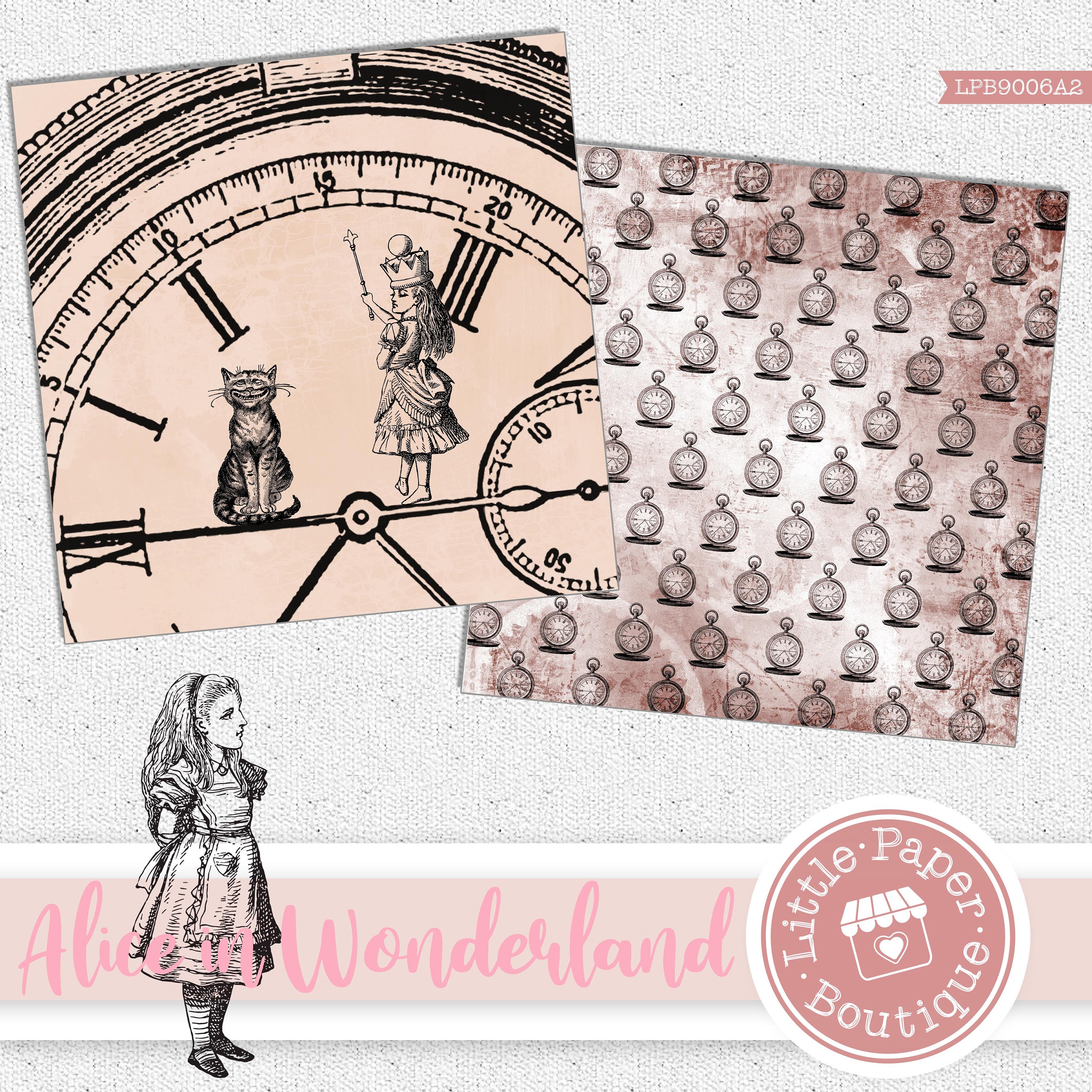 Alice in Wonderland Paper Pack Alice Digital Paper Pack | Etsy