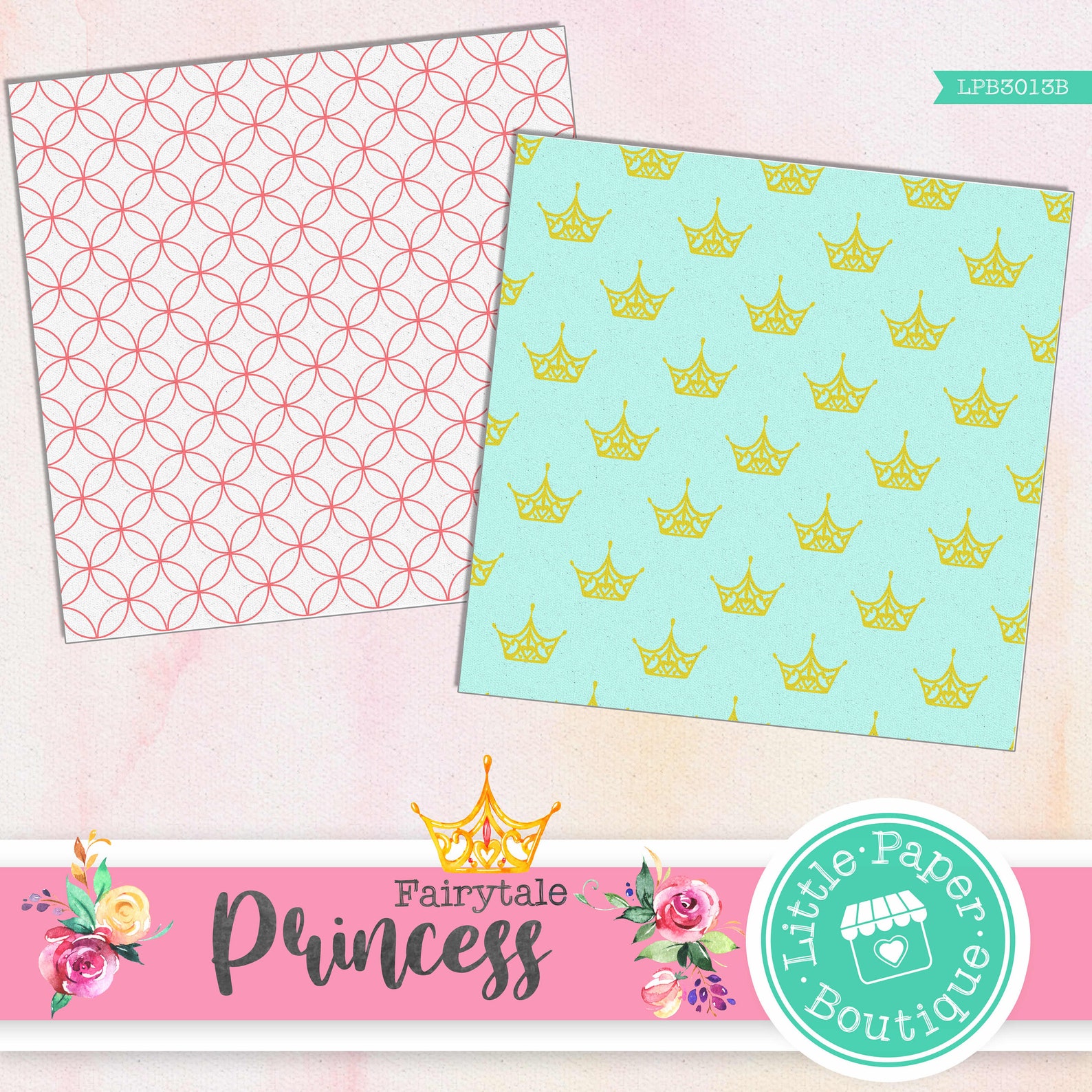 Little Princess Digital Paper Cute Girl Printables Patterns Princess ...