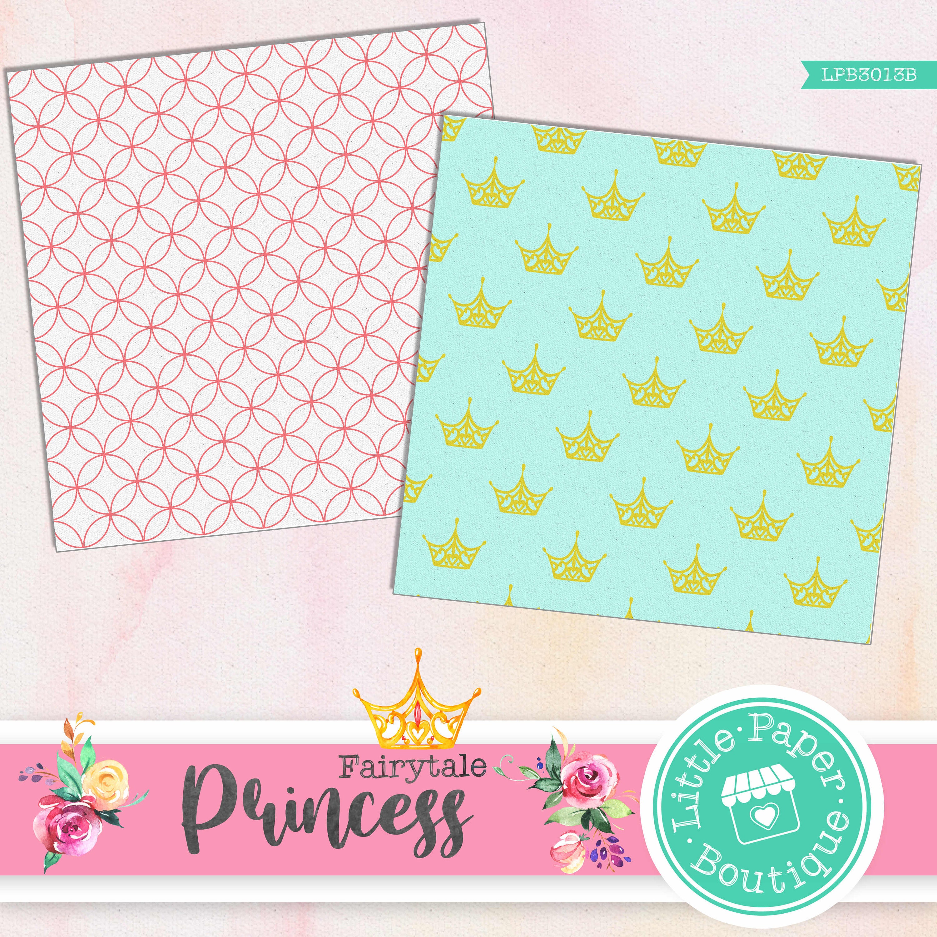 Little Princess Digital Paper Cute Girl Printables Patterns Princess ...