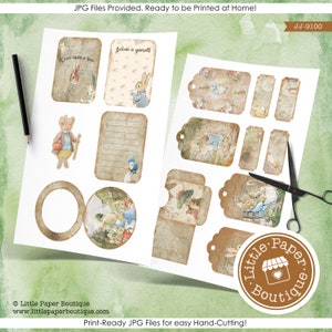 Peter Rabbit by Beatrix Potter Digital Junk Journal Kit (FULL KIT) With ...
