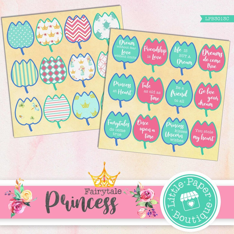 Little Princess Digital Paper Cute Girl Printables Patterns - Etsy