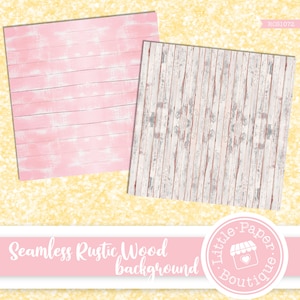 SEAMLESS PINK Wood Background Digital Papers, White Wooden Texture ...