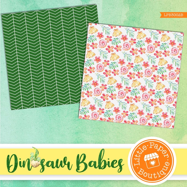 Dinosaur Digital Paper Jurassic Scrapbook Papers Dinosaurs | Etsy