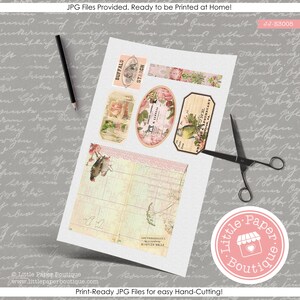 Vintage French Pink Digital Junk Journal Kit FULL KIT With Scrapbook ...