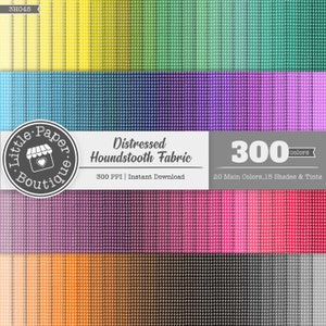100 Houndstooth Digital Paper Fabric Rainbow Digital Paper Textile ...