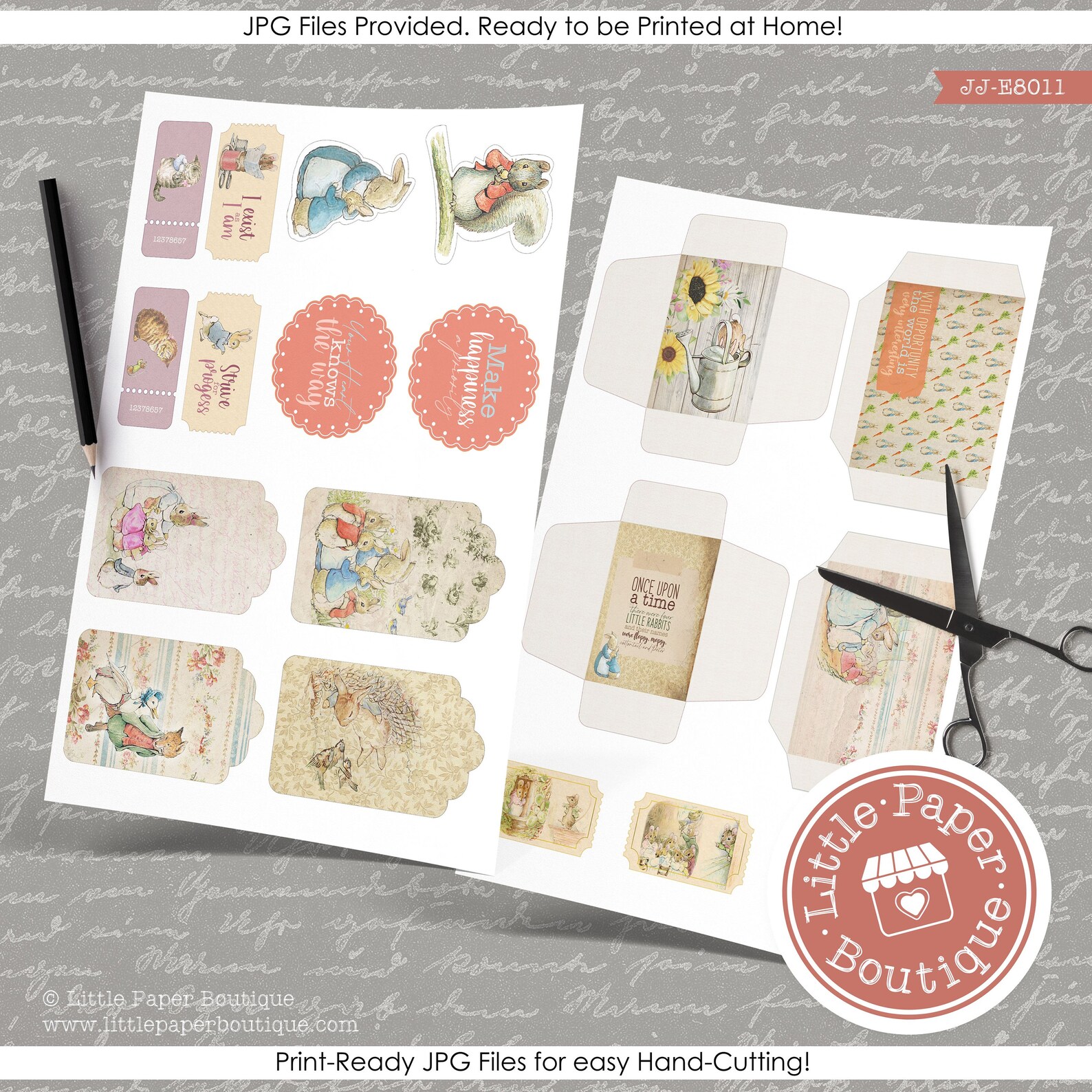 Peter Rabbit by Beatrix Potter Digital Junk Journal Kit FULL - Etsy