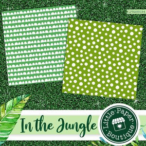 Green Digital Paper Pack, Polka Dots, Stripes Background, St. Patricks ...