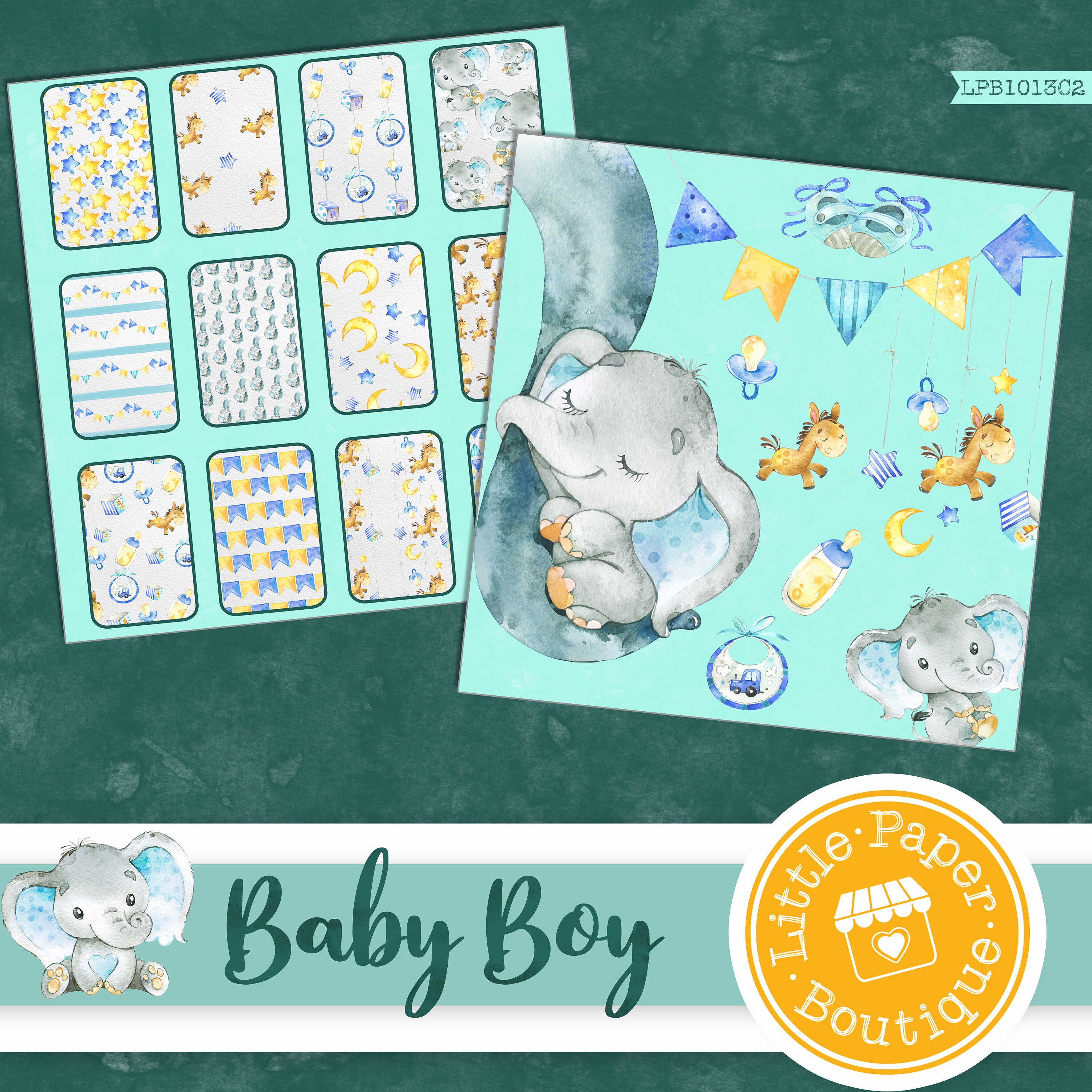 Baby Blue Digital Paper Blue Grey Baby Boy Digital Paper - Etsy