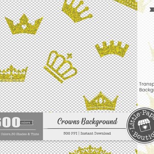 600pcs Glitter TRANSPARENT Background Digital Paper Pack Commercial Use ...