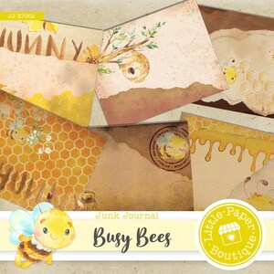 Honeybees Buzzing Digital Junk Journal Kit (FULL KIT) With Scrapbook ...