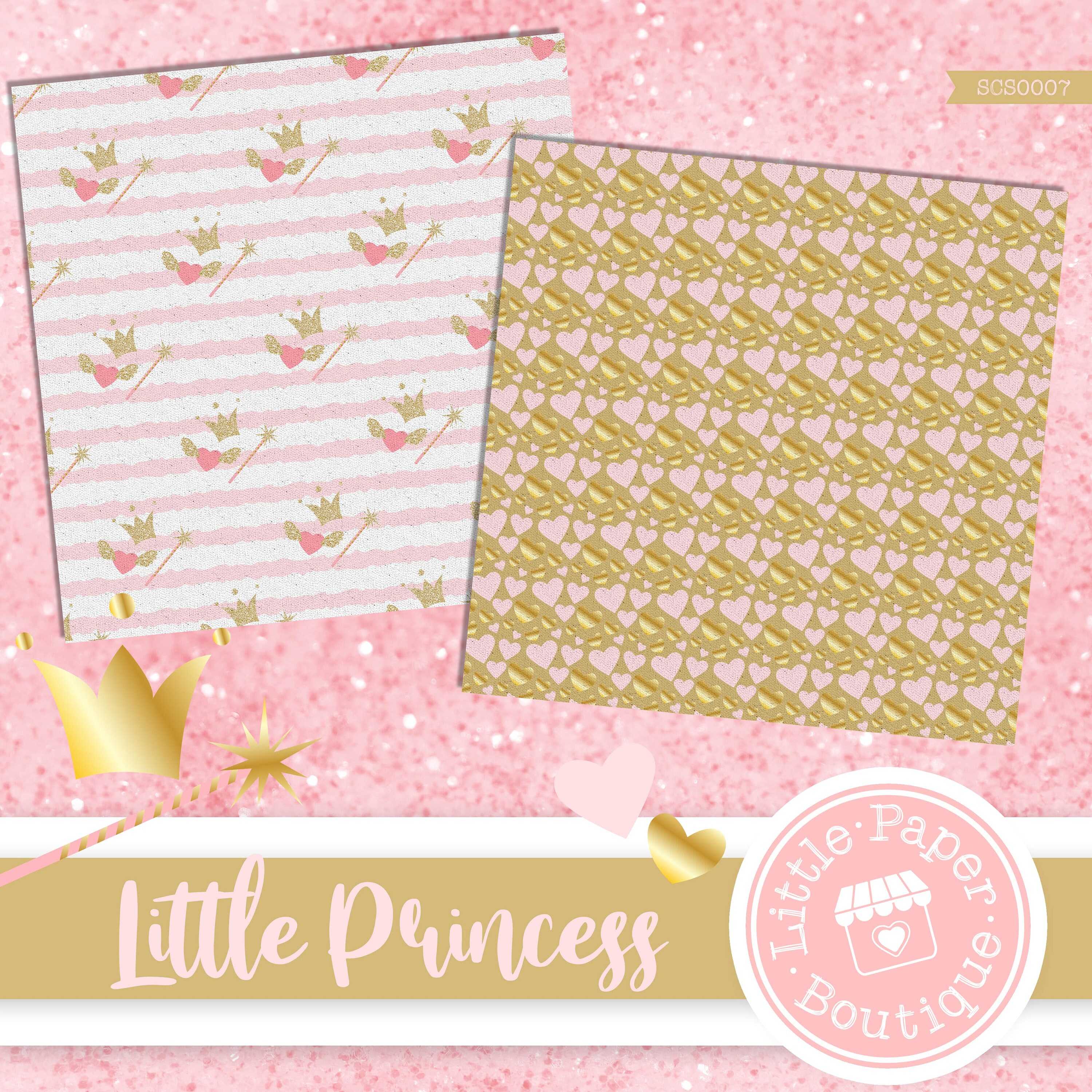 Princess Digital Paper SEAMLESS Cute Princess Digital - Etsy
