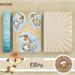 Sea Otters Family Digital Junk Journal Kit (FULL KIT) With Scrapbook ...